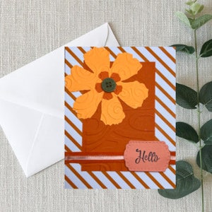 Cheerful Handmade hello Blank Note Card Set of 3 - Etsy
