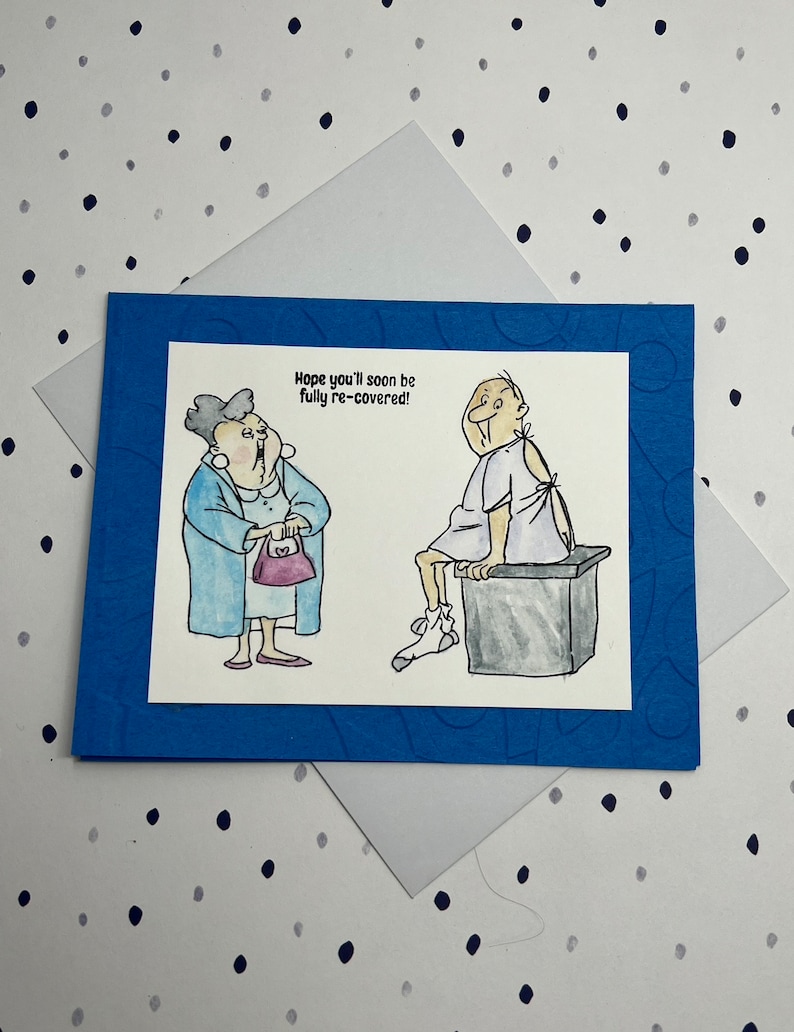 Handmade Get Well Recovery Card - "...laughter is the Best Medicine ...