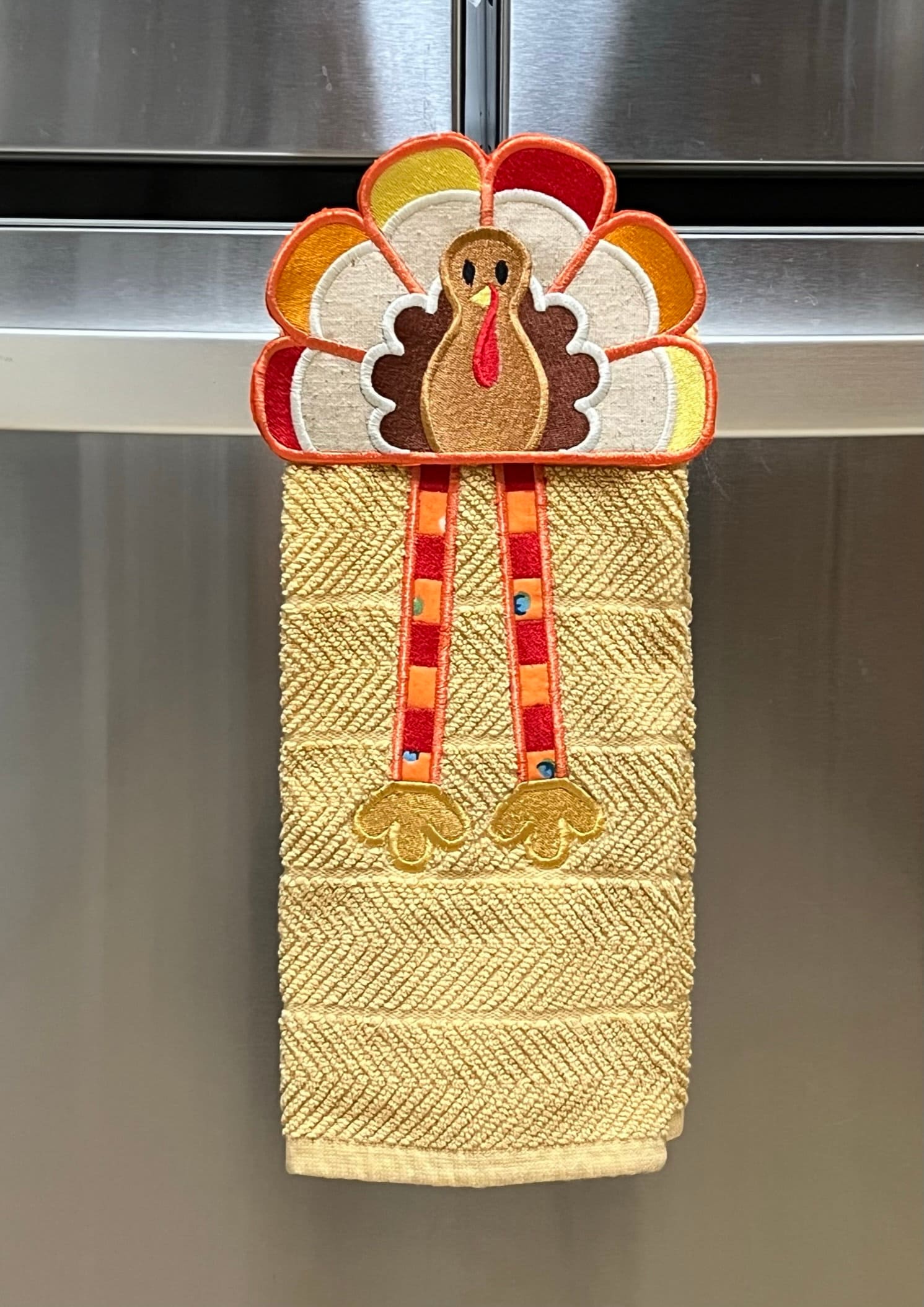 Thanksgiving Turkey Hanging Kitchen Towel Set 2 Piece Set Includes ...