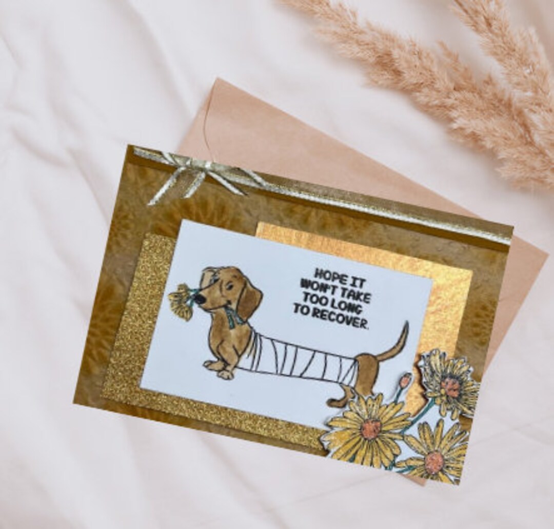 Handmade Get Well Card - "hope It Won't Take Too Long to Recover" Cute ...