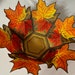 Lace Autumn Leaf Bowl & Doily Stunning Set Created Entirely of Thread ...