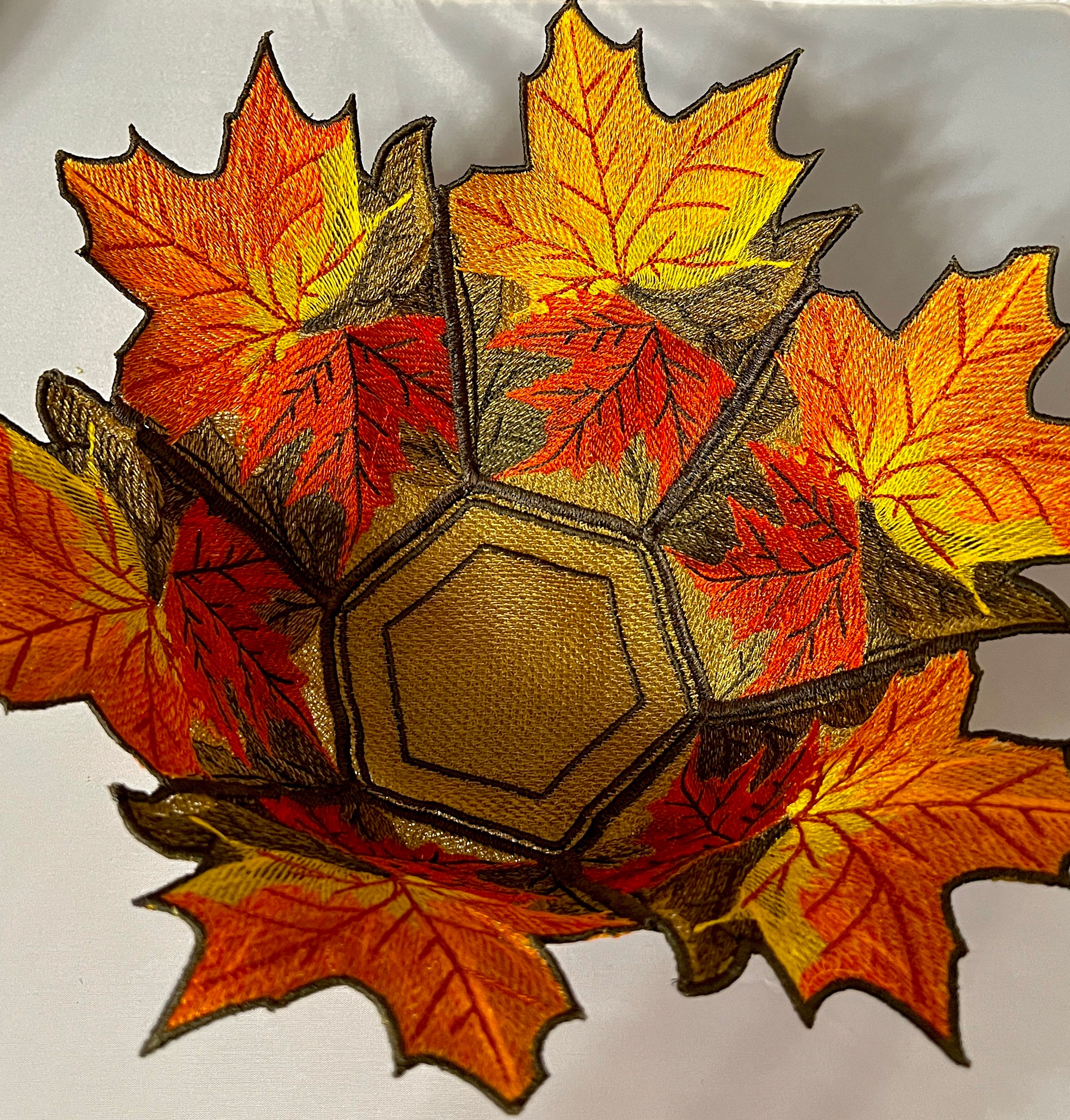 Lace Autumn Leaf Bowl & Doily Stunning Set Created Entirely of Thread ...