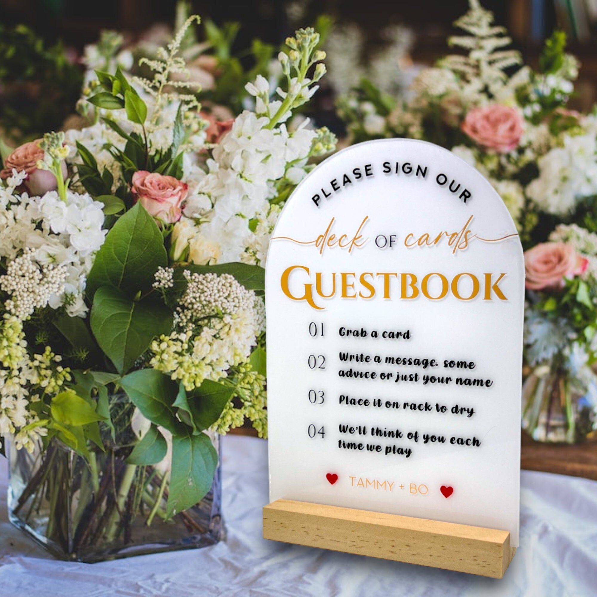 Wedding Guest Book Table Sign Personalized Wedding Guestbook Arch Sign ...