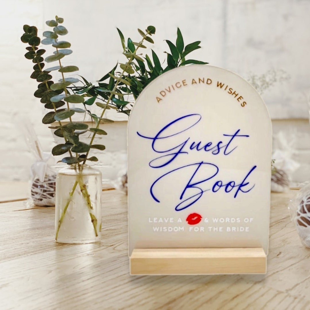 Arch Guestbook Table Sign | Bridal Shower Custom Guest Book Sign ...