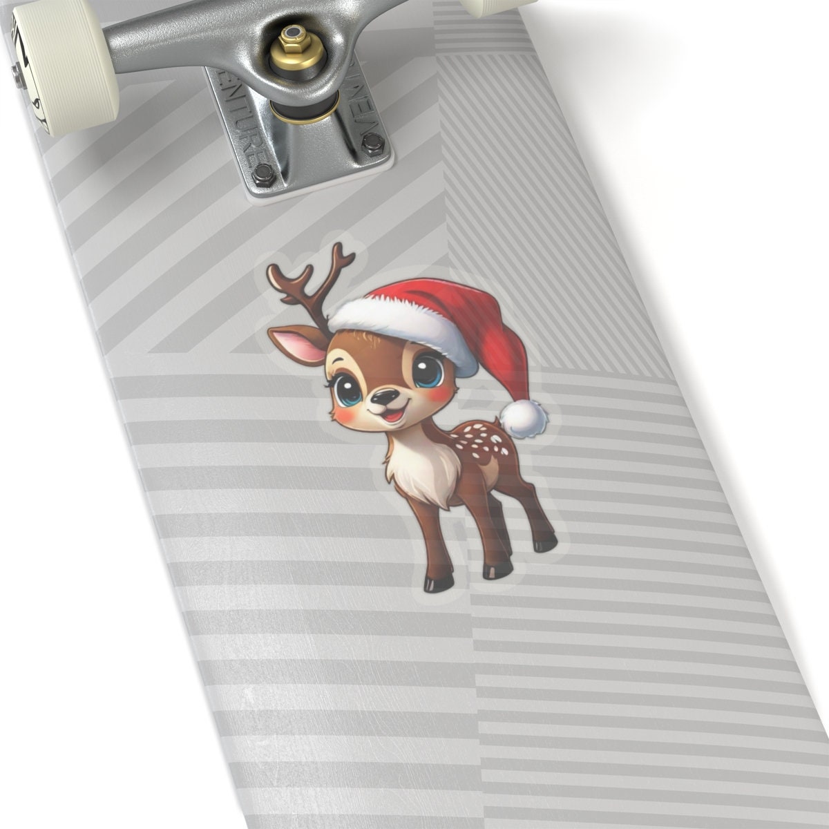 Christmas Cute Reindeer Sticker, Holiday Sticker, Water Bottle Stickers ...