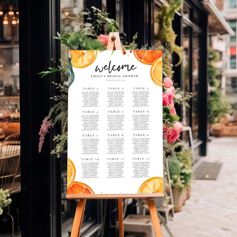 Aperol Spritz Bridal Shower Seating Chart Sign (digital Download) A02 ...