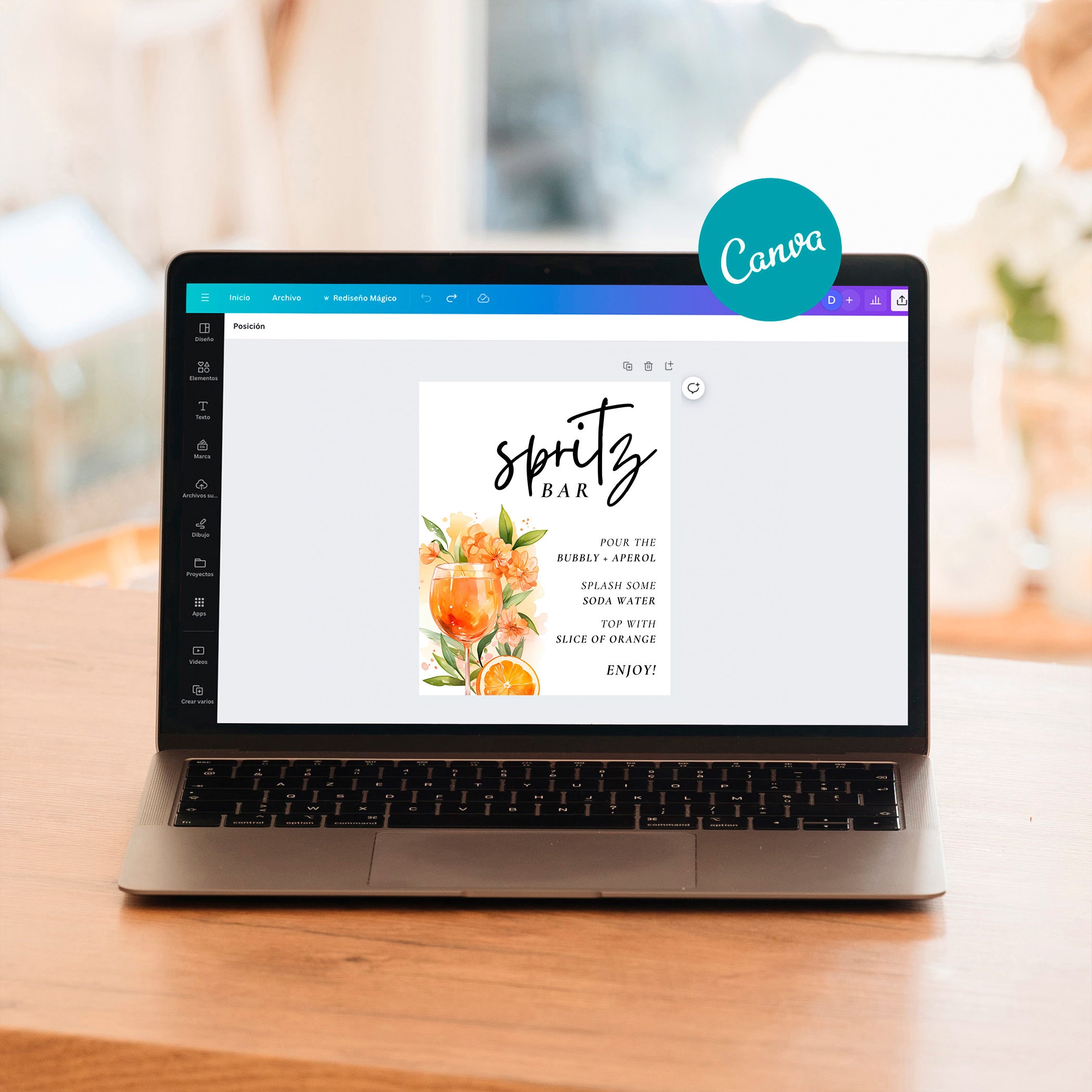 Spritz Bar Table Sign | Aperol Spritz Recipe Table Sign | Aperol Spritz ...