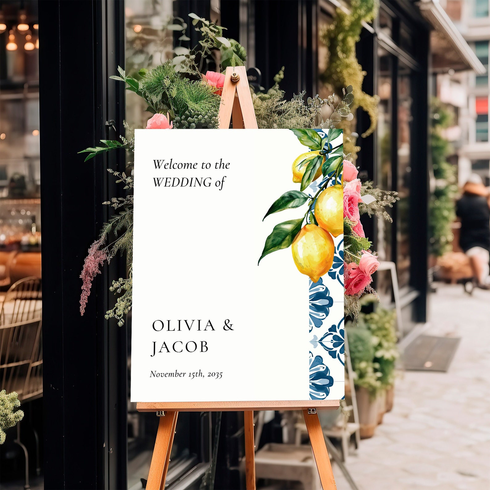 Lemon Citrus Positano Welcome Sign Positano Wedding Welcome Sign ...