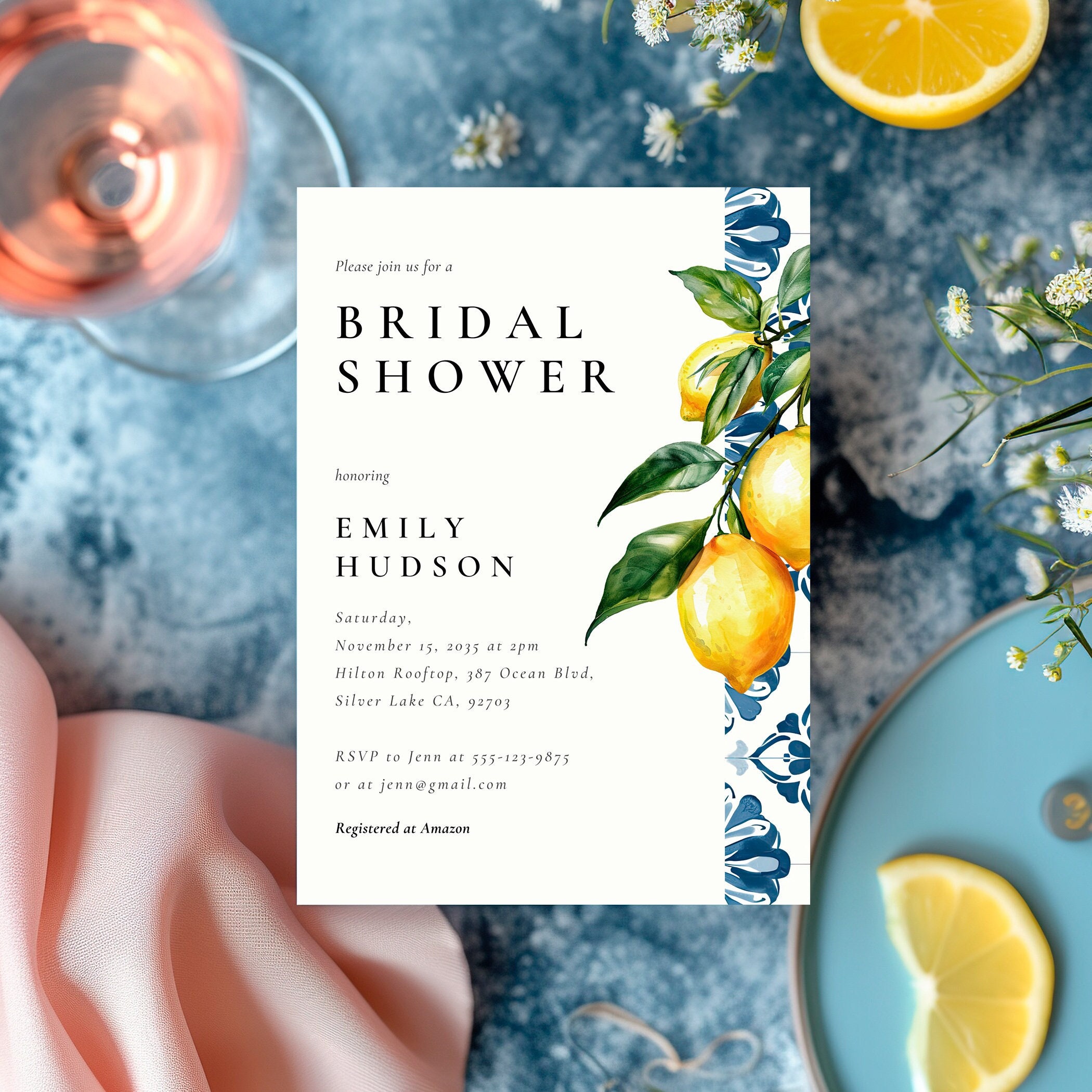 Positano Italian Bridal Shower Invitation | Amalfi Positano Bridal ...