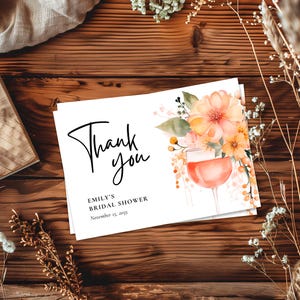 Aperol Spritz Bridal Shower Thank You Card | Love at First Spritz ...