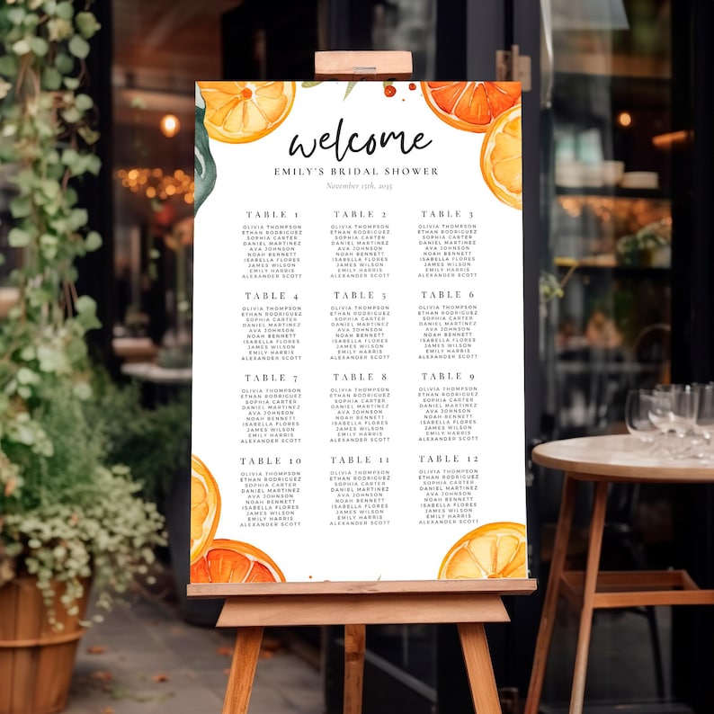Aperol Spritz Bridal Shower Seating Chart Sign (digital Download) A02 ...