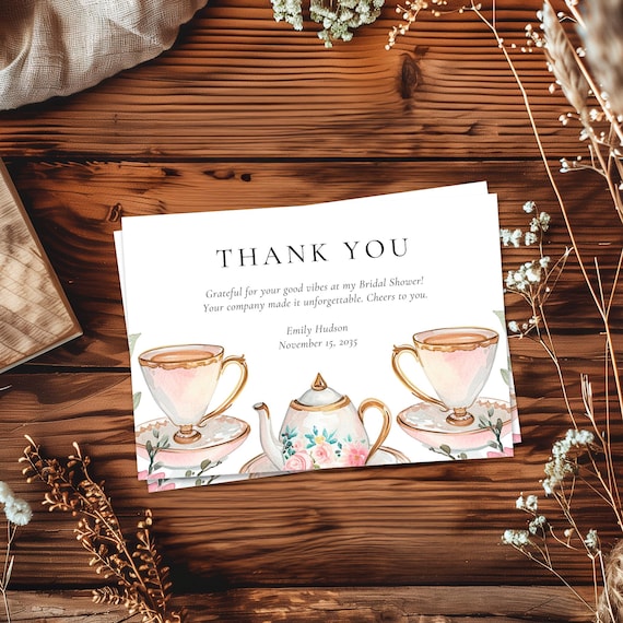 Thank You Wording Bridal Tea Have & To Hold Tea Wedding Programs By
