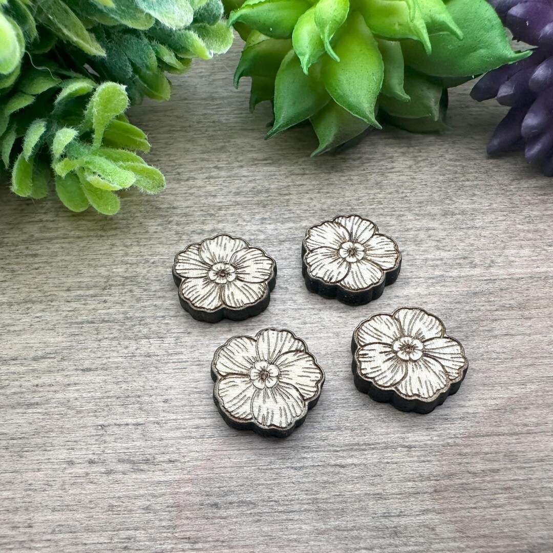 Primrose Flower Wood Pieces - Etsy