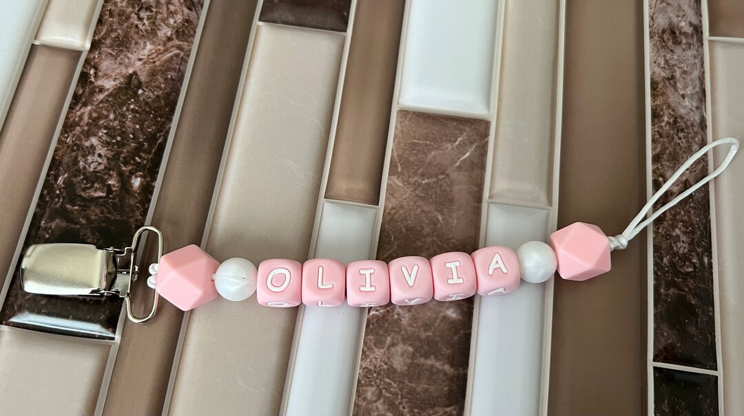 Custom Silicone Bead Pacifier Holder - Etsy