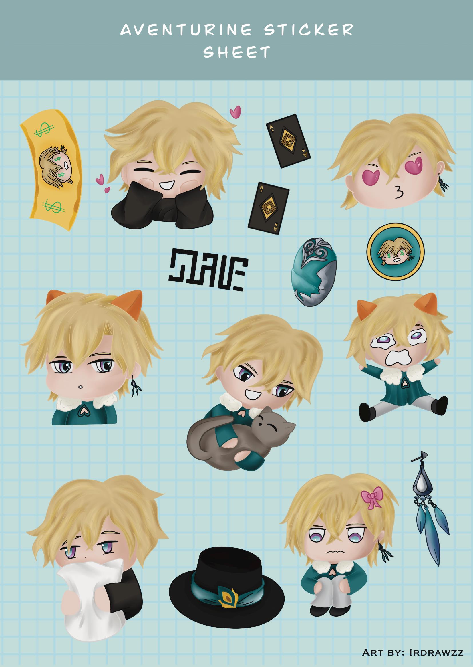 Aventurine Sticker Sheet (honkai Star Rail) - Etsy