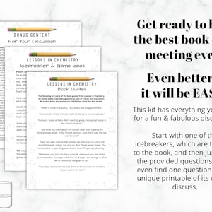 Lessons in Chemistry Book Club Guide - Etsy