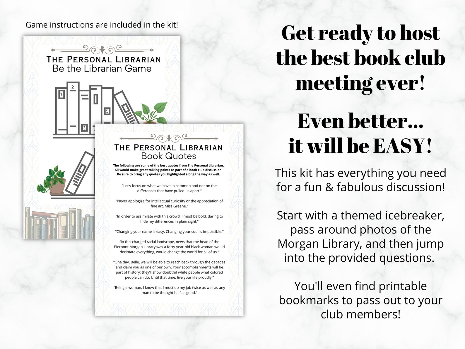 The Personal Librarian Book Club Guide - Etsy
