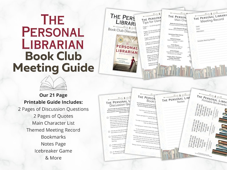The Personal Librarian Book Club Guide - Etsy
