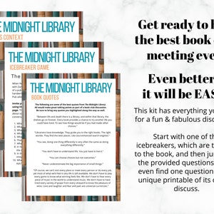 The Midnight Library Book Club Guide - Etsy
