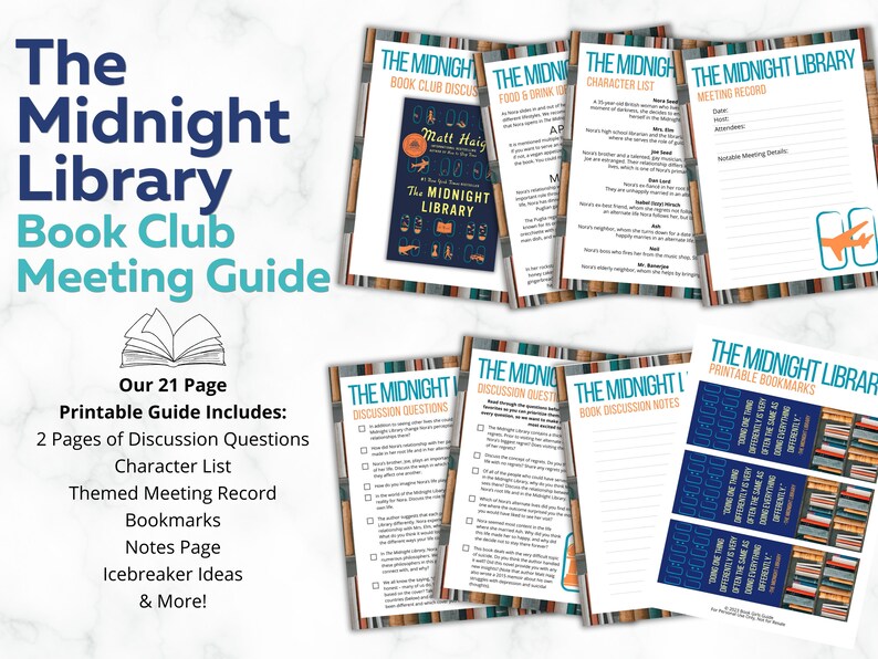 The Midnight Library Book Club Guide - Etsy