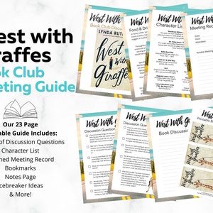 West With Giraffes Book Club Guide - Etsy