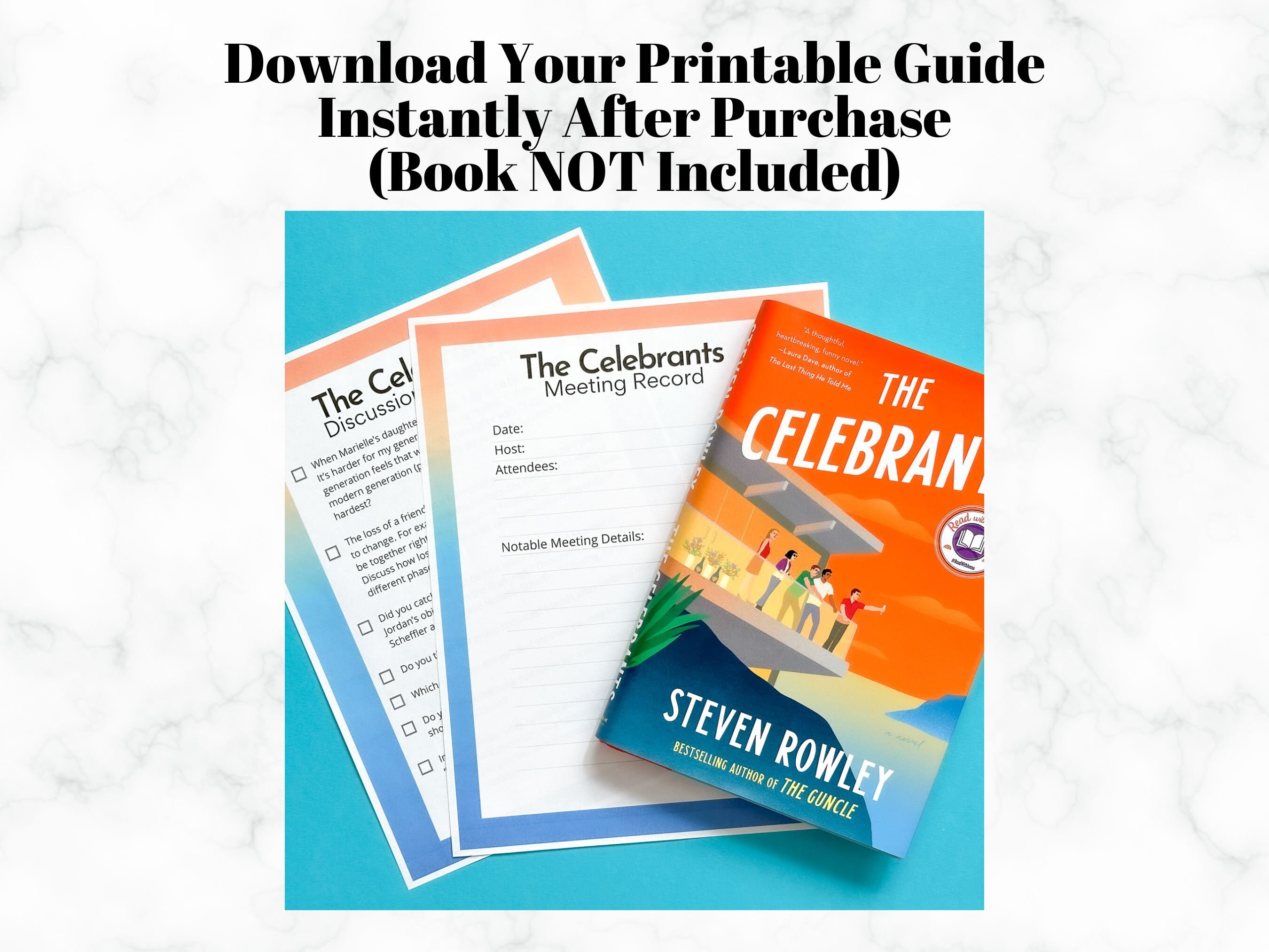 The Celebrants Book Club Guide - Etsy