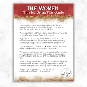 The Women Book Club Guide: the Women by Kristin Hannah Discussion ...
