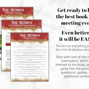 The Women Book Club Guide: the Women by Kristin Hannah Discussion ...