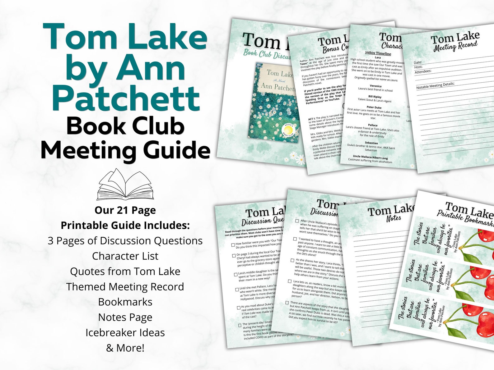 Tom Lake Book Club Kit: Discussion Questions, Bookmarks, & More ...