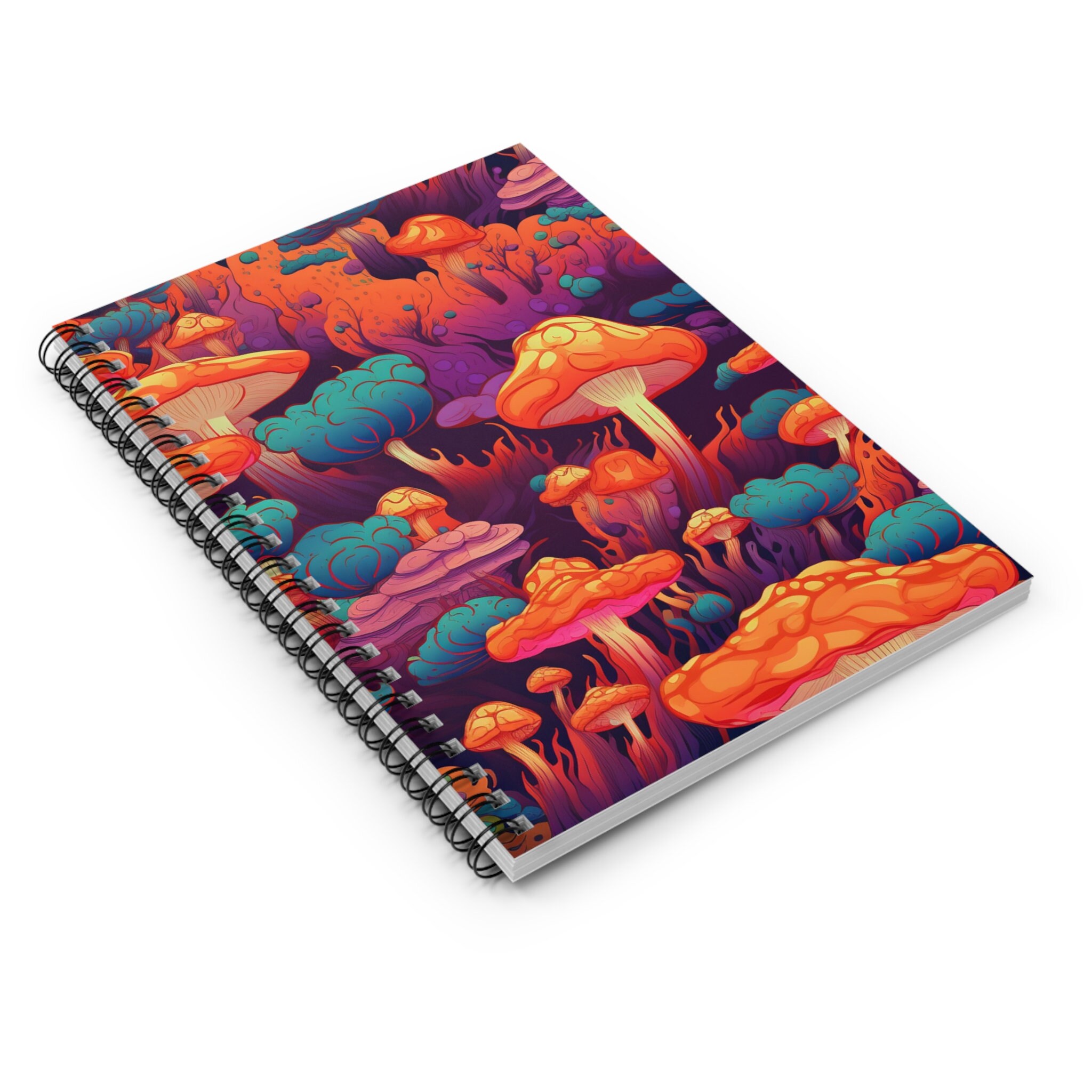 Mystical Musings: Trippy Mushroom Spiral Notebook for Mindful - Etsy