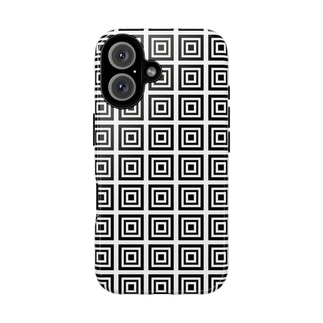 Cute Square Black and White Tough Phone Case - Etsy