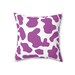 Cow Print Pattern Purple Square Throw Pillow | Decorative Pillow - Etsy