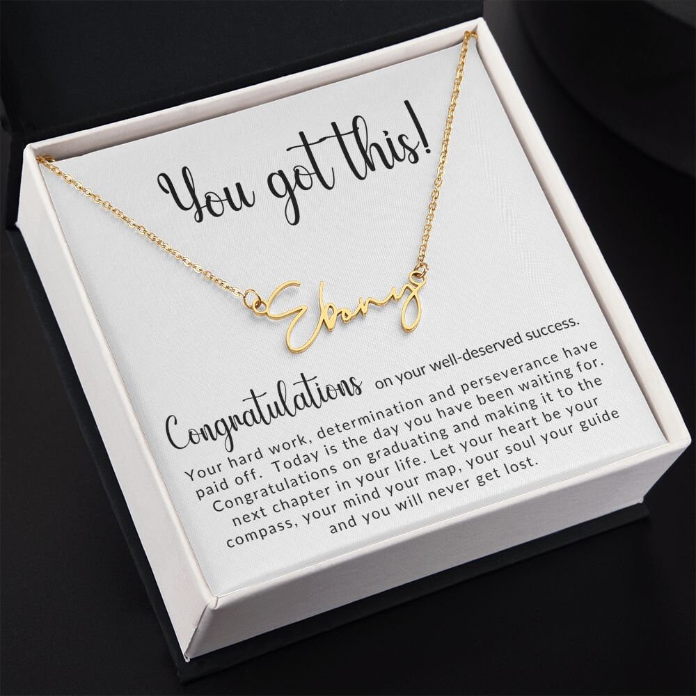 Personalized Name Necklace Graduation Gift for Her, Graduating Senior ...