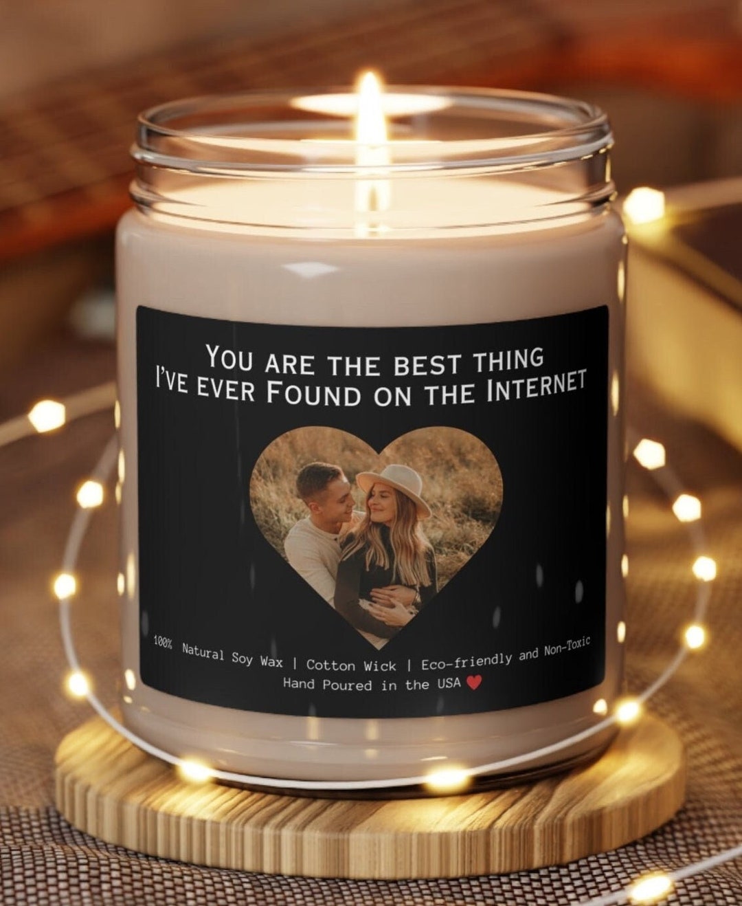 Personalized Photo Boyfriend Girlfriend Candle You Are the Best Thing I ...