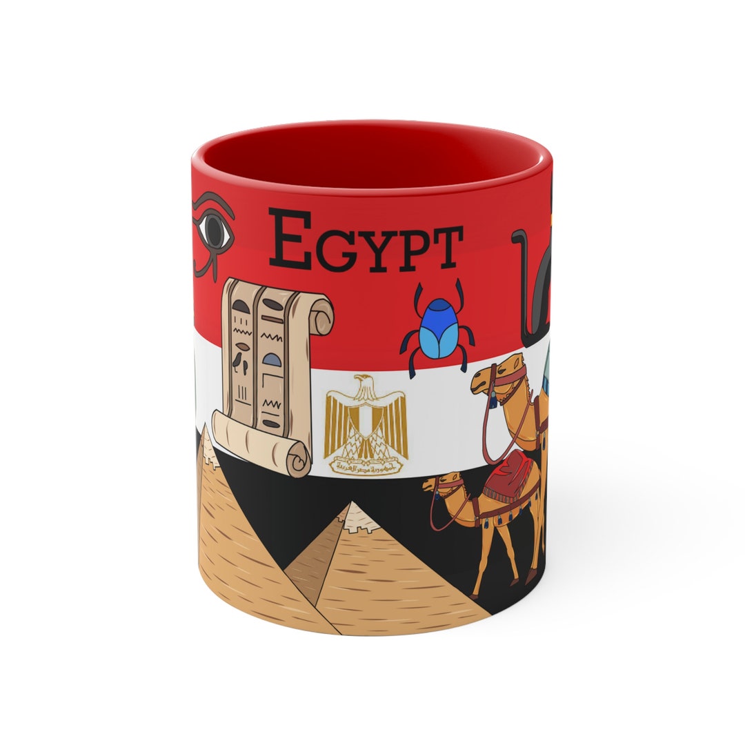 Egypt Mug, Egypt-inspired Mug, Egyptian Design, Travel, Desk Mug ...