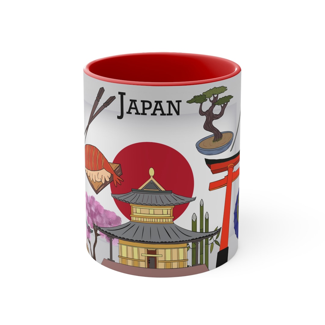 Japanese Mug, Japan-inspired Mug, Japanese Culture, Travel, Desk Mug ...