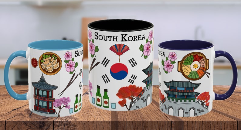 South Korean Mug, South Korea-inspired Mug, Korean Culture, Travel ...