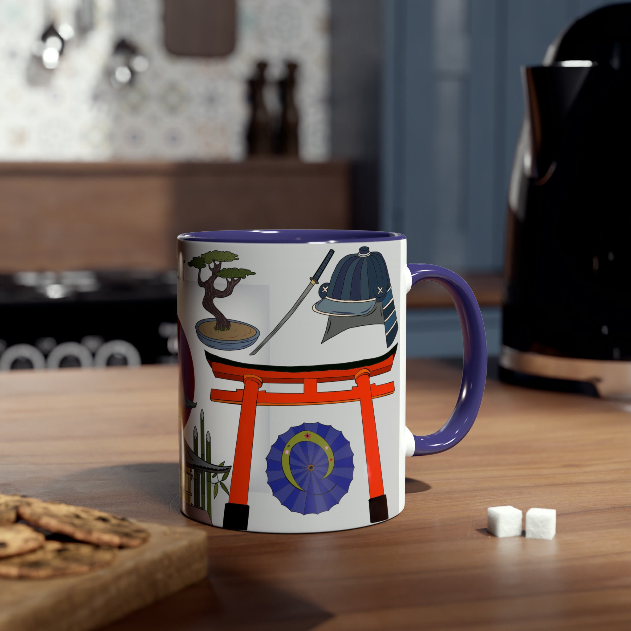 Japanese Mug, Japan-inspired Mug, Japanese Culture, Travel, Desk Mug ...