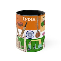India Mug: Ganesha, Taj Mahal - Lotus - Etsy