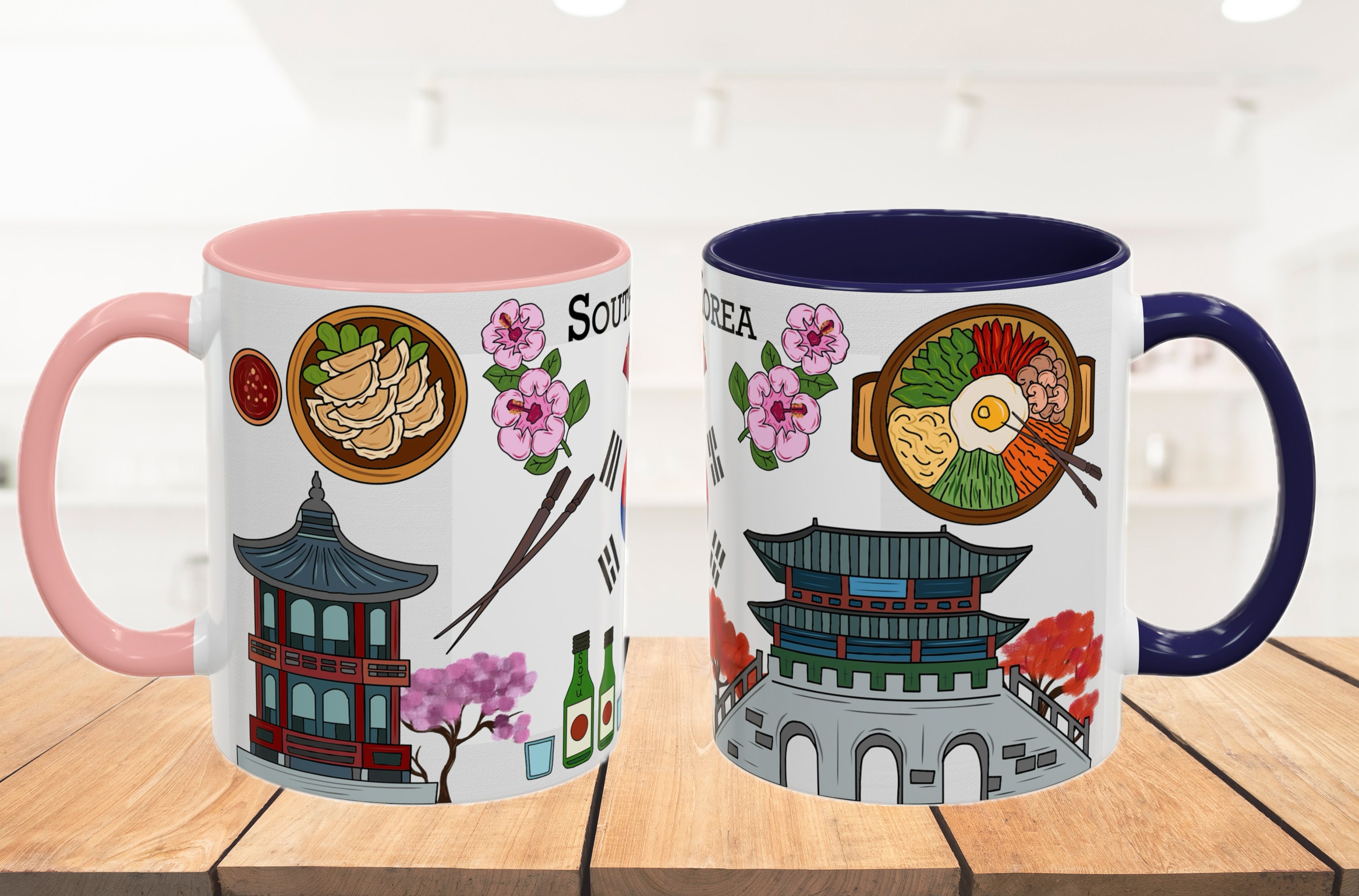 South Korean Mug, South Korea-inspired Mug, Korean Culture, Travel ...