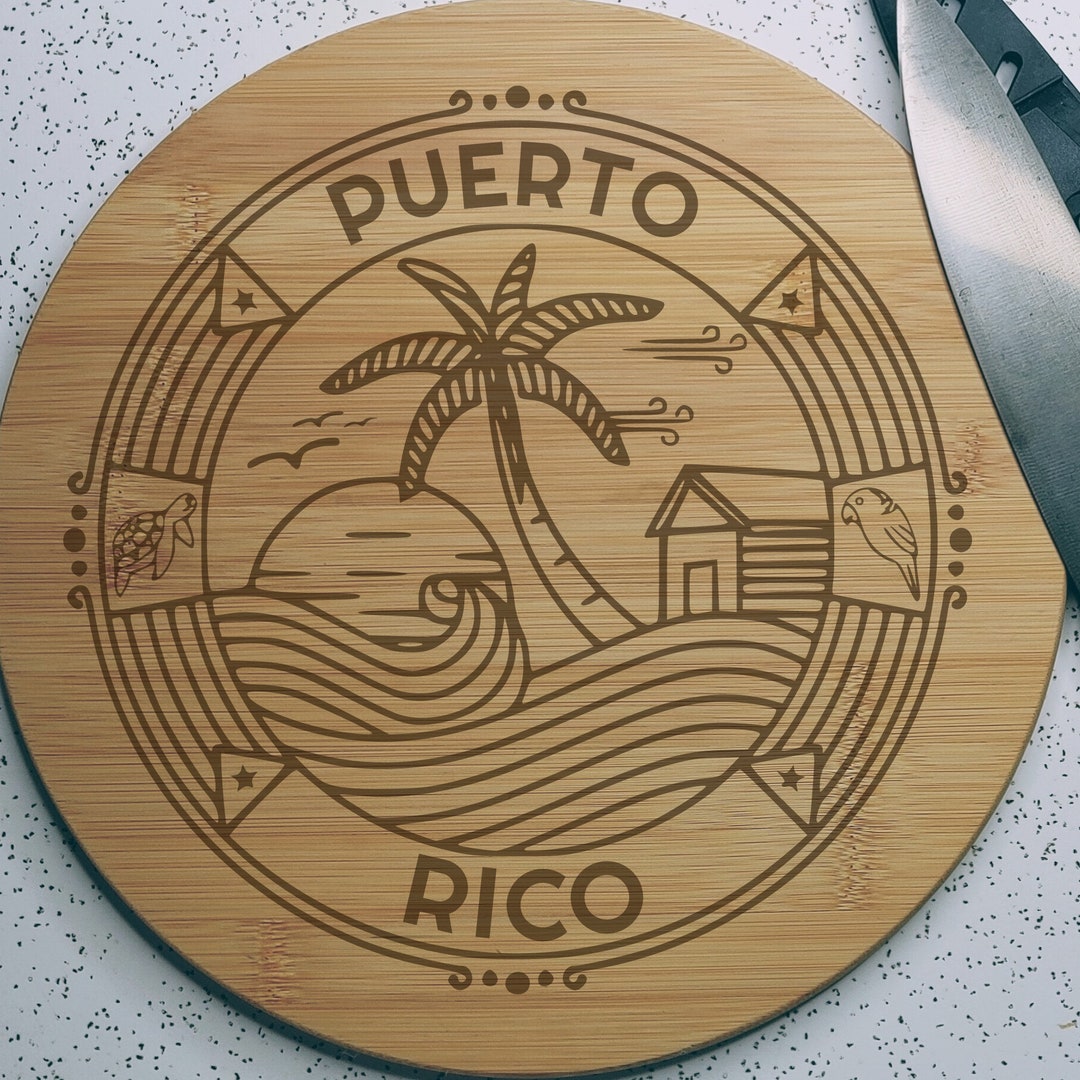 Puerto Rico Cutting Board, Bamboo Cutting Board, Housewarming Gift ...