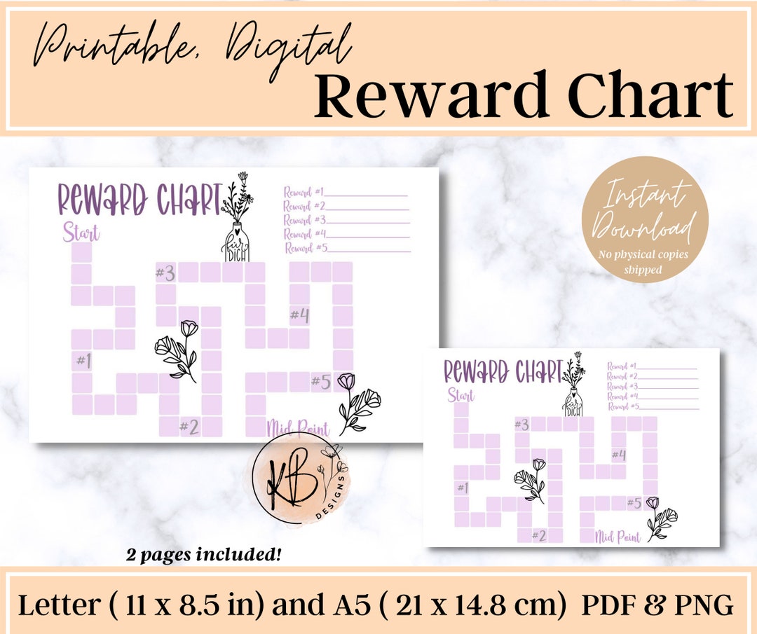 Printable, Digital Weight Loss Reward Chart - Etsy