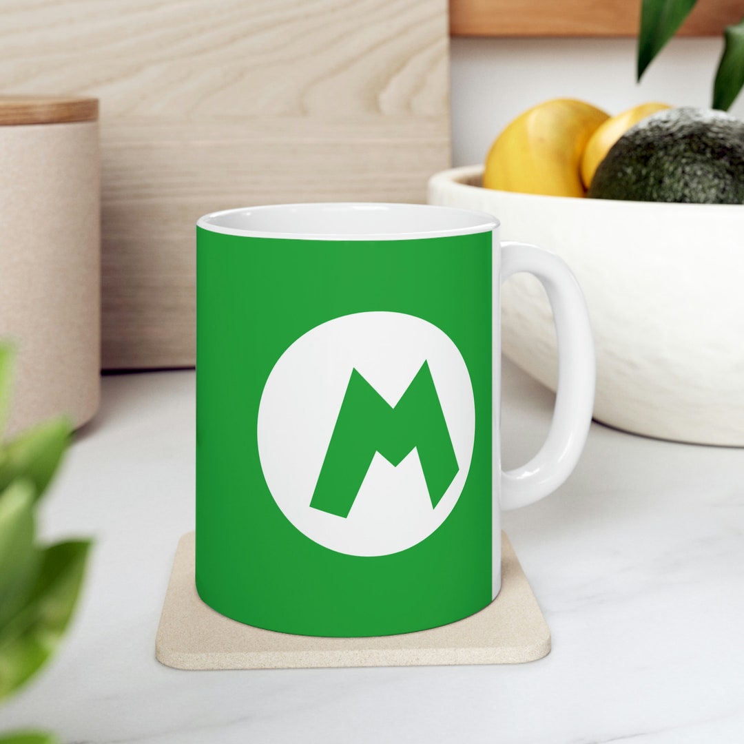 M Mario Mug, Custom Mario Style Letter Mug, Gamer Mug, Gamer Gift, Fun ...