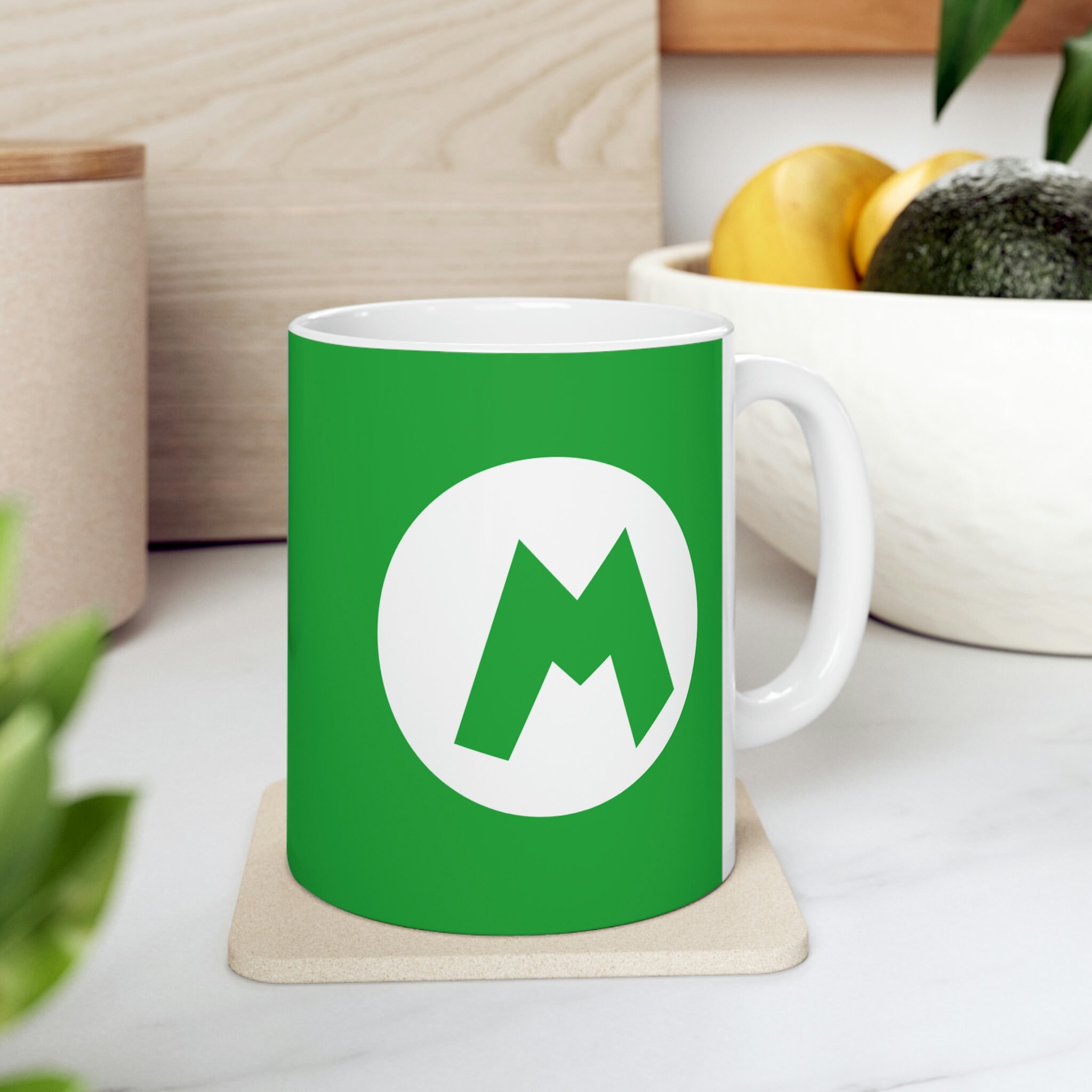M Mario Mug, Custom Mario Style Letter Mug, Gamer Mug, Gamer Gift, Fun ...