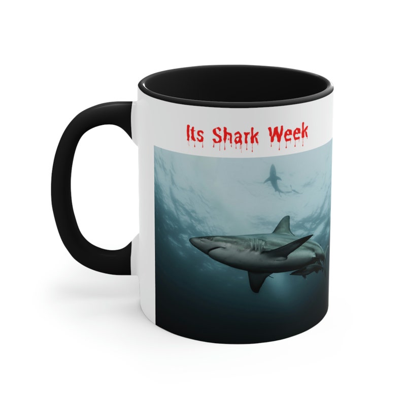Shark Week Mug, Shark Mug, Gift for Shark Lover, Jaws Mug, Accent ...