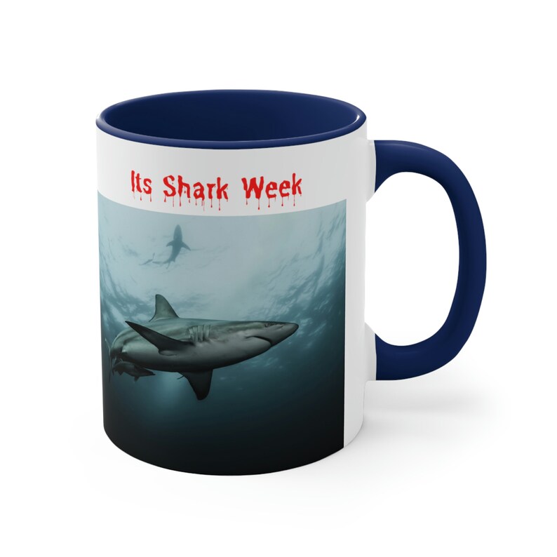 Shark Week Mug, Shark Mug, Gift for Shark Lover, Jaws Mug, Accent ...