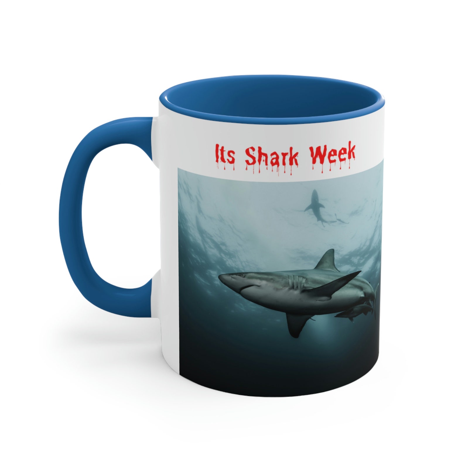 Shark Week Mug, Shark Mug, Gift for Shark Lover, Jaws Mug, Accent ...