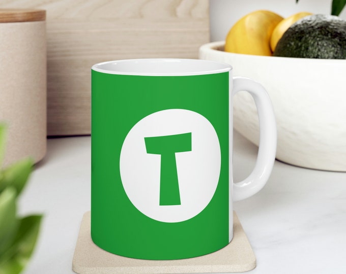 T Mario Mug, Custom Mario Style Letter Mug, Gamer Mug, Gamer Gift, Fun ...