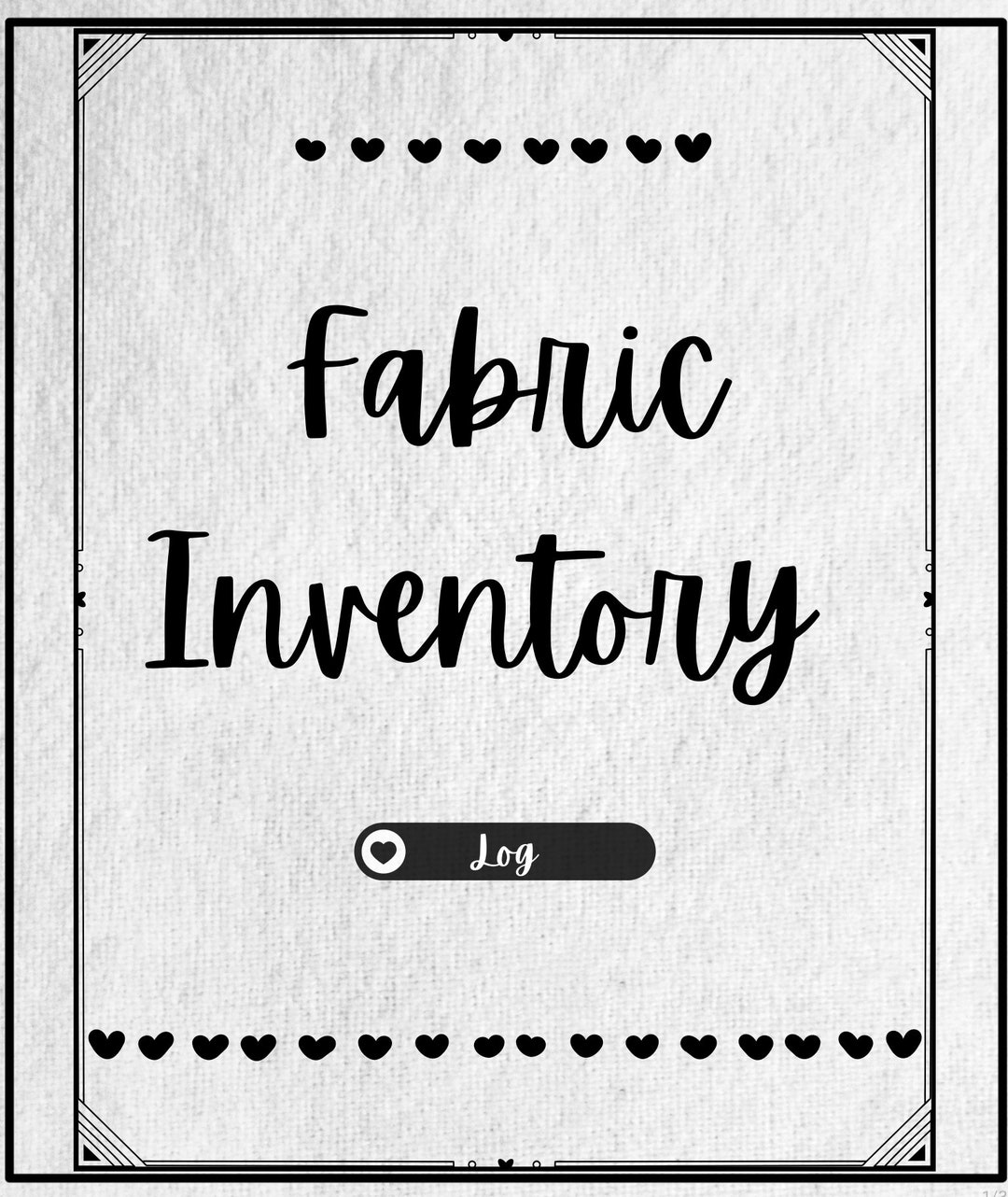 Simple Fabric Inventory Digital Planner - Etsy