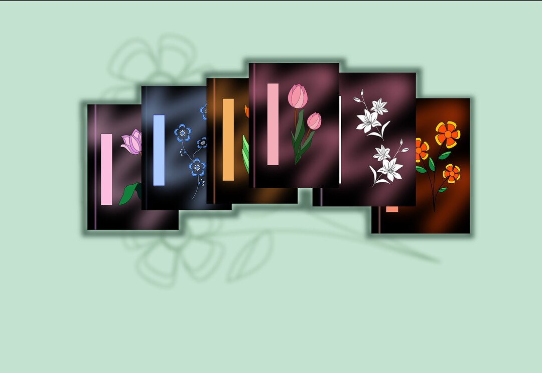 Digital Midnight Flowers Notebook Covers Goodnotes for Taking Notes ...